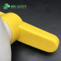 China QX Smooth Surface White Compact Ball Valve with Yellow Handle Performance US 5/Piece for sale