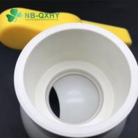 China QX Smooth Surface White Compact Ball Valve with Yellow Handle Performance US 5/Piece for sale