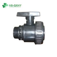 China Light Gray PVC CPVC Plastic Single Union Ball Valve for Irrigation Agriculture at Best for sale