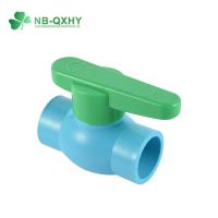 China ANSI Standard PVC Plastic Ball Valve with Blue Handle and Fixed Structure from Supply for sale