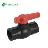 China Water Media 1/2-1 Inch Black PVC Octagonal Ball Valve with Threaded UV Protection for sale