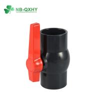 China Water Media 1/2-1 Inch Black PVC Octagonal Ball Valve with Threaded UV Protection for sale