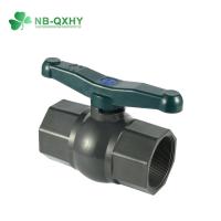 China Pn16 3 Inch Gray Body PVC Octagonal Ball Valve with Green Handle Customized Request for sale