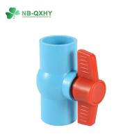 China Water Supply BS Standard Light Blue PVC Compact Ball Valve with Socket for sale