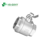 China NPT Standard Two Piece Industrial Stainless Steel Ball Valve for Plastic Products for sale