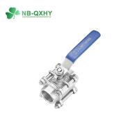 China NPT Standard Two Piece Industrial Stainless Steel Ball Valve for Plastic Products for sale