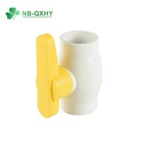 China Fixed Ball Valve Indian Style Yellow Plastic ABS Handle Piping System Customization for sale