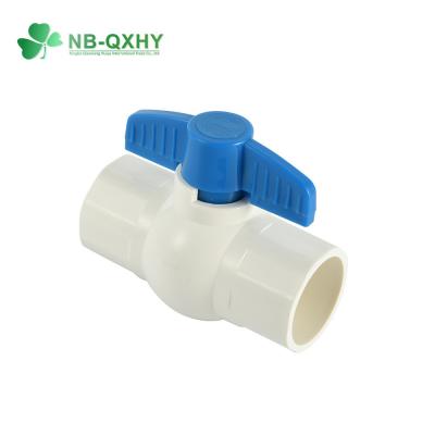 China Nominal Pressure Pn16 Socket or Threaded Connection Form Ball Valve with Butterfly Handle for sale