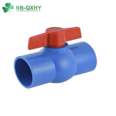 China Customized Request PVC Blue Compact Ball Valve for Thailand UV Protection Long Handle for sale