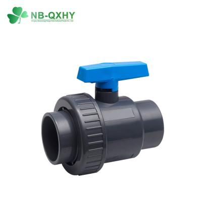 China Thread Connection PVC Plastic Single Union Ball Valve for Water Supply in Irrigation for sale