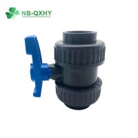 China 2021 Original Deep Gray QX Double Union Plastic Ball Valve with QX Design for sale