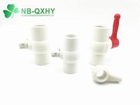 China Household Usage PVC/UPVC Ball Valve with and Durable Material Connection Form Glue for sale