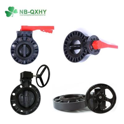 China Industrial Agricultural Irrigation UPVC One-Piece Butterfly Valve Manual Driving Mode for sale