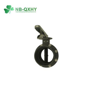 China Customization Irrigation PVC Plastic One-Piece Butterfly Valve with Handle Type 3