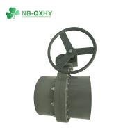 China Irrigation PVC Plastic One-Piece Butterfly with Gear Type and Stainless Steel Handle for sale