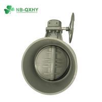 China Irrigation PVC Plastic One-Piece Butterfly with Gear Type and Stainless Steel Handle for sale