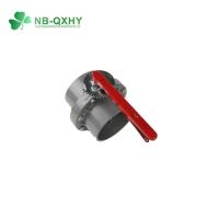 China Mid-Pressure Agricultural PVC Plastic One-Piece Butterfly Valve with Handle and Gear Type for sale