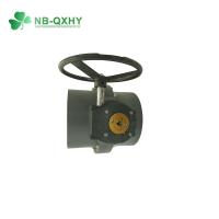 China Mid-Pressure Agricultural PVC Plastic One-Piece Butterfly Valve with Handle and Gear Type for sale