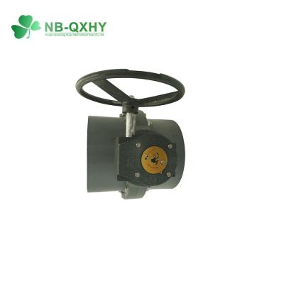 China Grey One Piece PVC Butterfly Valve for Agricultural Irrigation Tested and Approved for sale