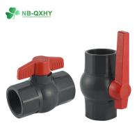 China Middle East Free Sample Grey PVC Octagonal Ball Valve 1/2 to 4 Inch Glue Connection Form for sale