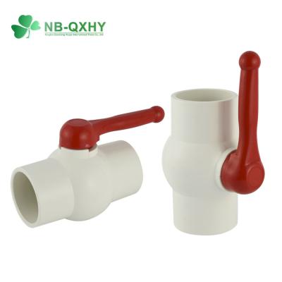 China Water Media 1/2 to 8 Inch PVC UPVC Ball Valve DN15 to DN100 with Free Sample Custom for sale