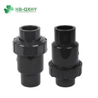 China Thread Connection Grey Color Swing Check Valve PVC Double Flange Union Check Valve for Industry for sale