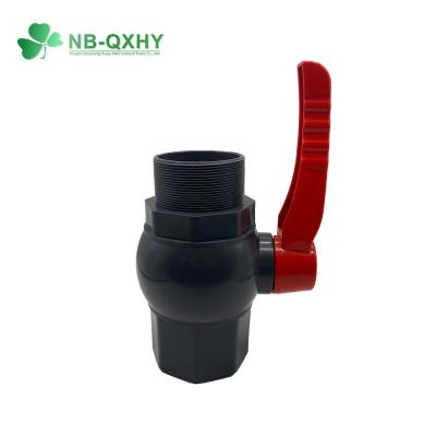 China Manual Operation Male Threaded Plastic Ball Valve 3