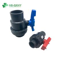 China Deep Gray PVC Single Union Ball Valves for Piping System and Efficiency DIN Standards for sale