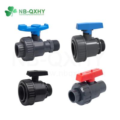 China PVC/UPVC/Plastic Irrigation F/M Union Ball Valve High Thickness Straight Through Type for sale