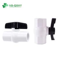 China Flexible Ball Valve 21/2 Inch PVC Plastic White Water with Black Handle and Material for sale