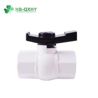 China Flexible Ball Valve 21/2 Inch PVC Plastic White Water with Black Handle and Material for sale