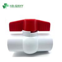 China Flexible Ball Valve 21/2 Inch PVC Plastic White Water with Black Handle and Material for sale