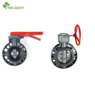 China Household Usage PVC Manual Butterfly Valve with Compact Design and Flange Connection for sale