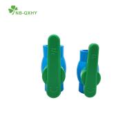 China Green Butterfly Handle Plastic PVC Compact Ball Valve with Water Supply Customization for sale