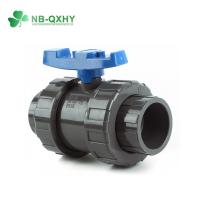 China Manual Black PVC/UPVC Plastic True Double Union Ball Valve with Different Handle Type for sale