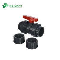 China Manual Black PVC/UPVC Plastic True Double Union Ball Valve with Different Handle Type for sale