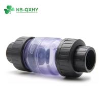 China DIN Standard PVC/UPVC Transparent Union Non Return Swing Check Valve for Customization for sale