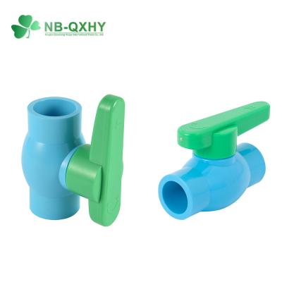 China Custom Color/Handle PVC Blue Compact Ball Valve for Vietnam/Thailand Min.Order 1 Piece for sale