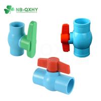 China Custom Color/Handle PVC Blue Compact Ball Valve for Vietnam/Thailand Min.Order 1 Piece for sale