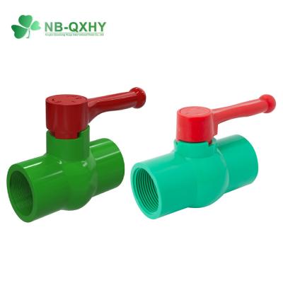 China OEM Laser Marking Red Handle PVC Plastic Ball Valve with Water Media in Bangladesh for sale