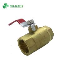 China Flexible Ball Valve Structure Media Water Yellow Thread Brass Copper with Steel Handle for sale