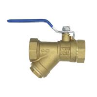 China Flexible Ball Valve Structure Media Water Yellow Thread Brass Copper with Steel Handle for sale
