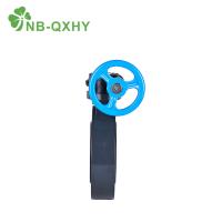 China PVC Manual Turbine Gear Type Flange Butterfly Valve for Water Industrial Applications for sale
