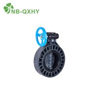 China PVC Manual Turbine Gear Type Flange Butterfly Valve for Water Industrial Applications for sale