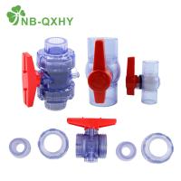 China Blow-Down Valve UPVC Transparent Clear Double Union Ball Valve for Aquarium Water Supply for sale