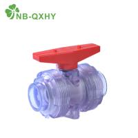 China UV Protection Industrial Plastic/UPVC Transparent Clear Union Ball Valve for Water Supply for sale