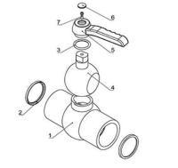 China QX-001 Long Handle 1/2 rdquor -4 rdquor PVC Ball Valve with Thread or Socket Connection for sale