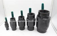 China Straight Through Type Channel Industrial Usage ABS Handle PVC Plastic 2PCS Ball Valve for sale