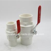 China Straight Through Type Channel Industrial Usage ABS Handle PVC Plastic 2PCS Ball Valve for sale