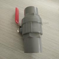 China Straight Through Type Channel Industrial Usage ABS Handle PVC Plastic 2PCS Ball Valve for sale